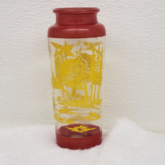 Source Unknown | Accents | Vintage Retro 96s Yellow And Red Vase With ...